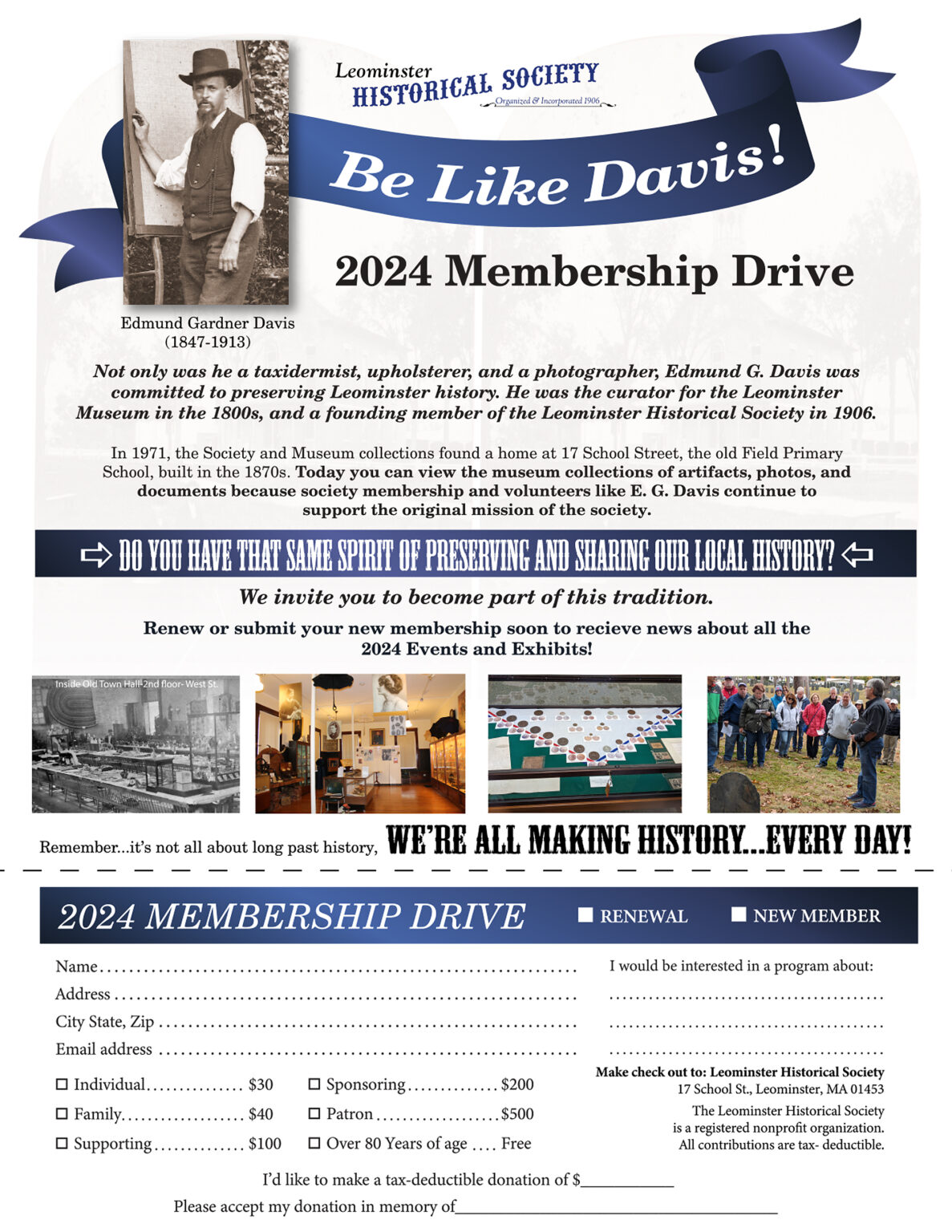 Membership Drive - Leominster Historical Society